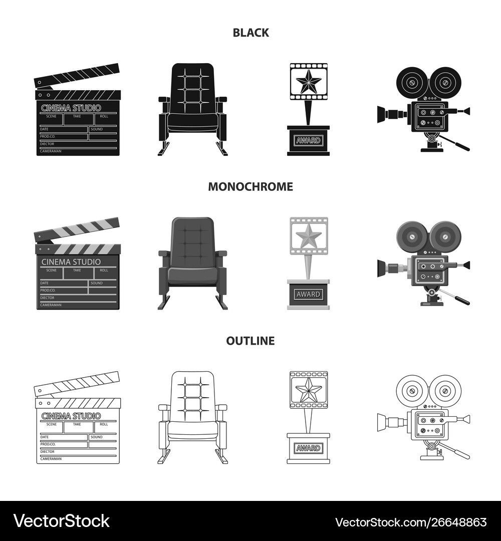 Television and filming sign Royalty Free Vector Image