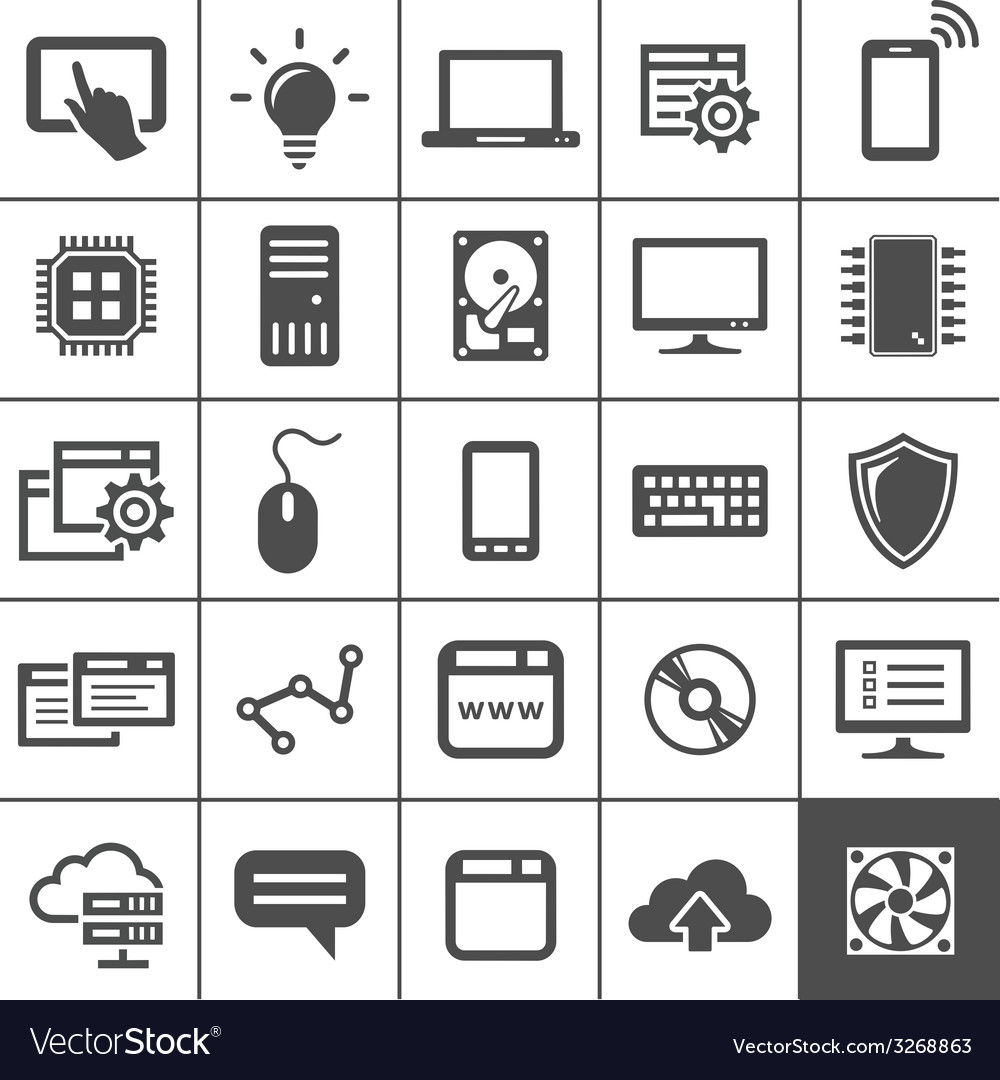 Web icons set Royalty Free Vector Image - VectorStock