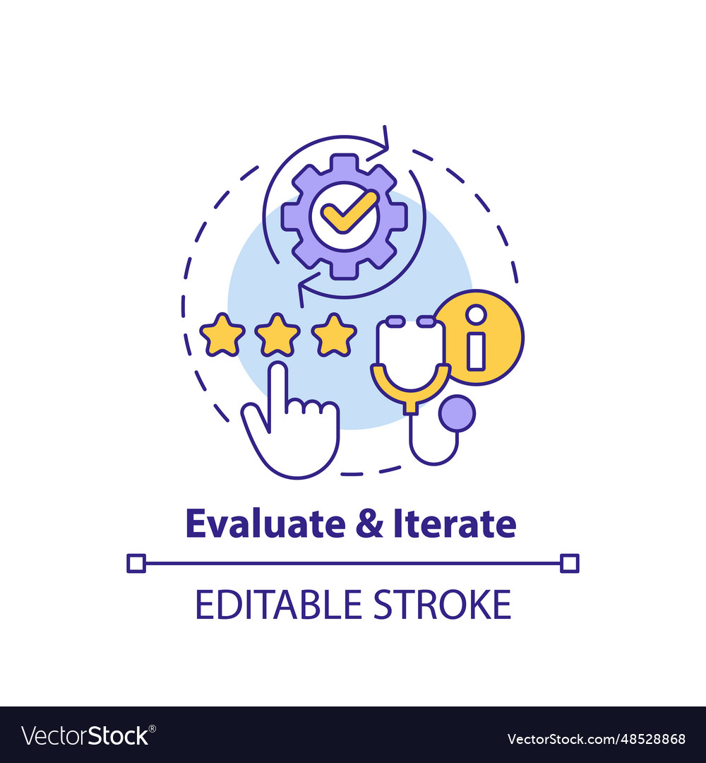 2d customizable thin line icon evaluate Royalty Free Vector