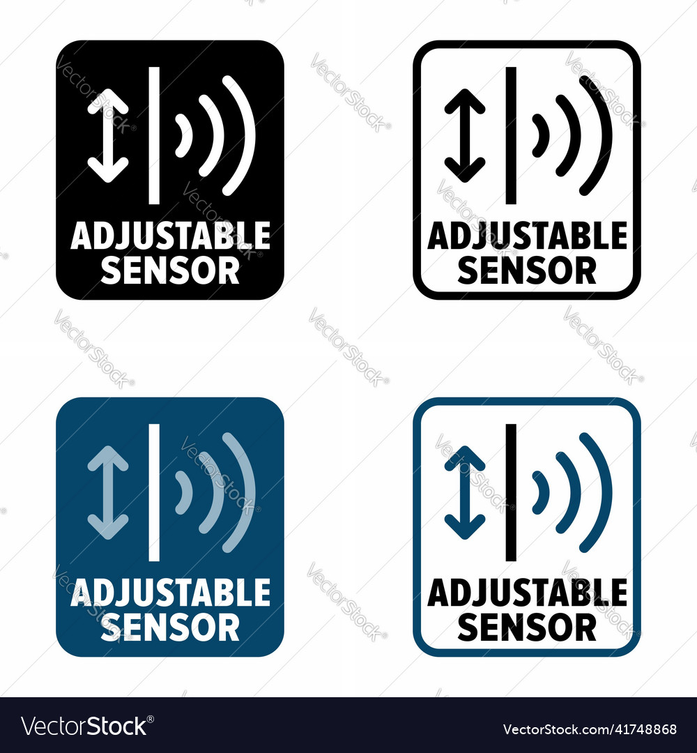 Adjustable sensor information sign Royalty Free Vector Image