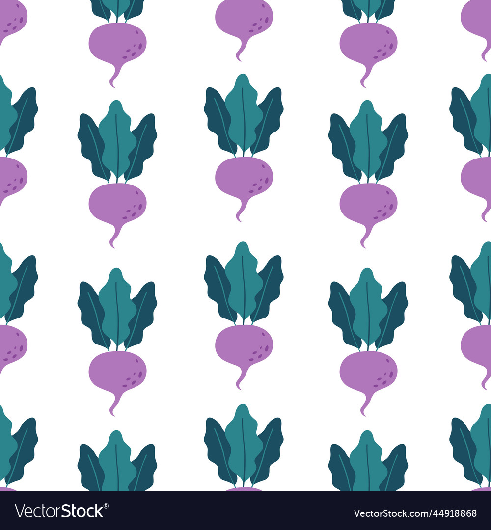Beetroot seamless pattern vegetable Royalty Free Vector