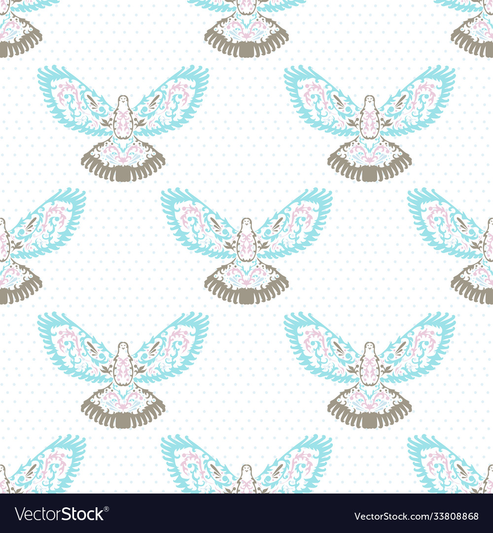 Bird seamless pattern Royalty Free Vector Image