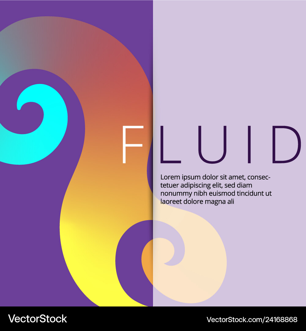 Colorful geometric background fluid shapes Vector Image