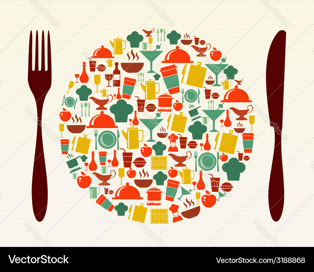 Food and restaurant concept Royalty Free Vector Image