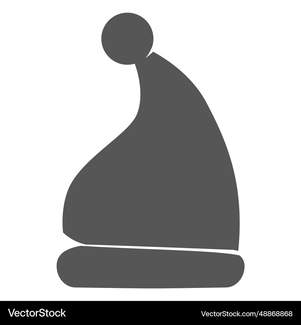 Grey santa claus hat icon 6 Royalty Free Vector Image