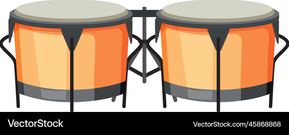 Musical instrument with bongos Royalty Free Vector Image