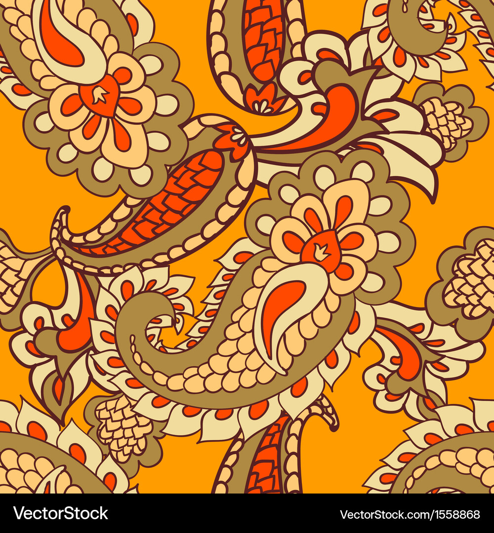 Paisley seamless background Royalty Free Vector Image