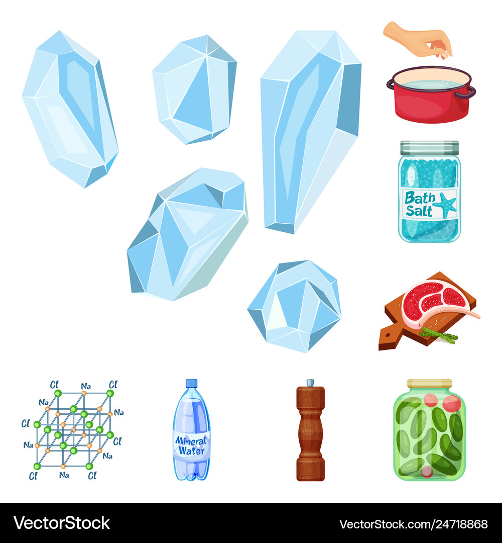 Salt and food icon Royalty Free Vector Image - VectorStock