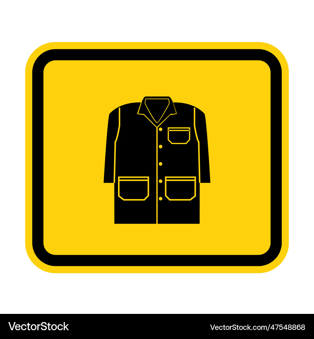 Symbol wear a gown isolate on white background Vector Image