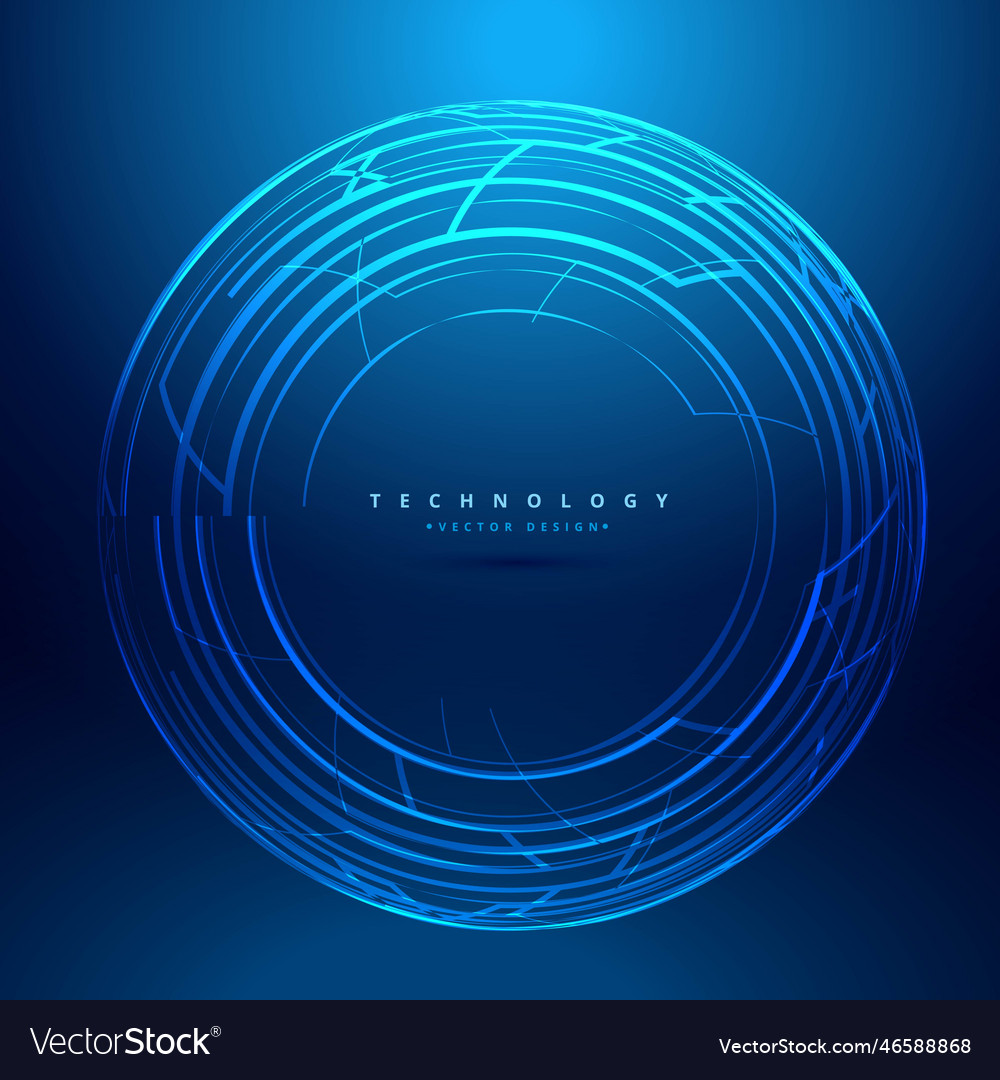 Technology sphere background Royalty Free Vector Image