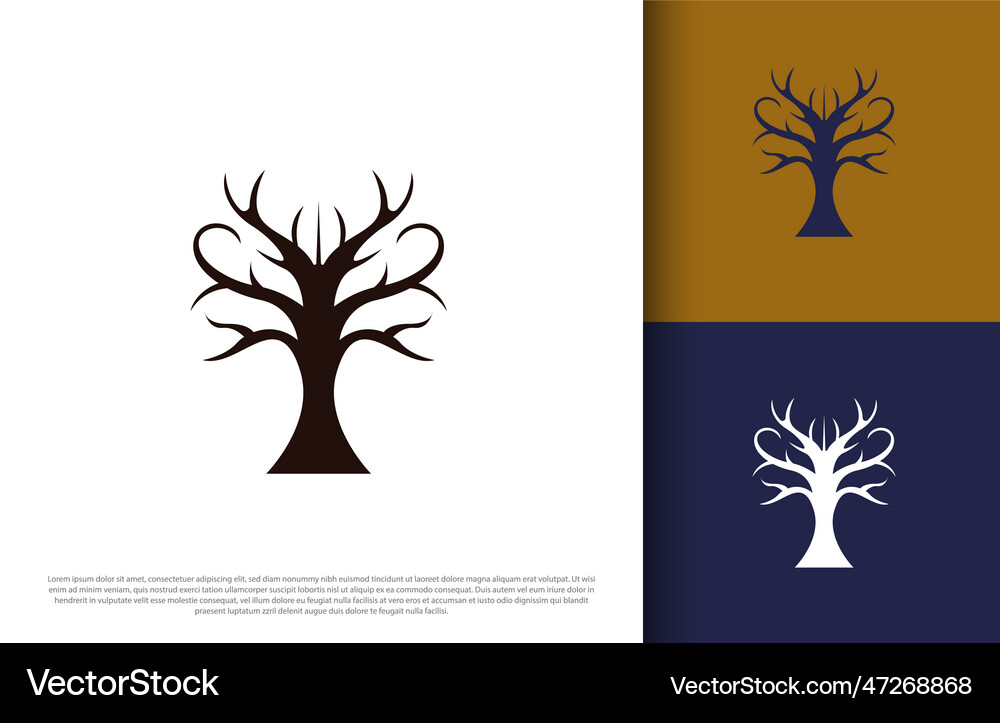 Tree icon simple decoration silhouette in black Vector Image