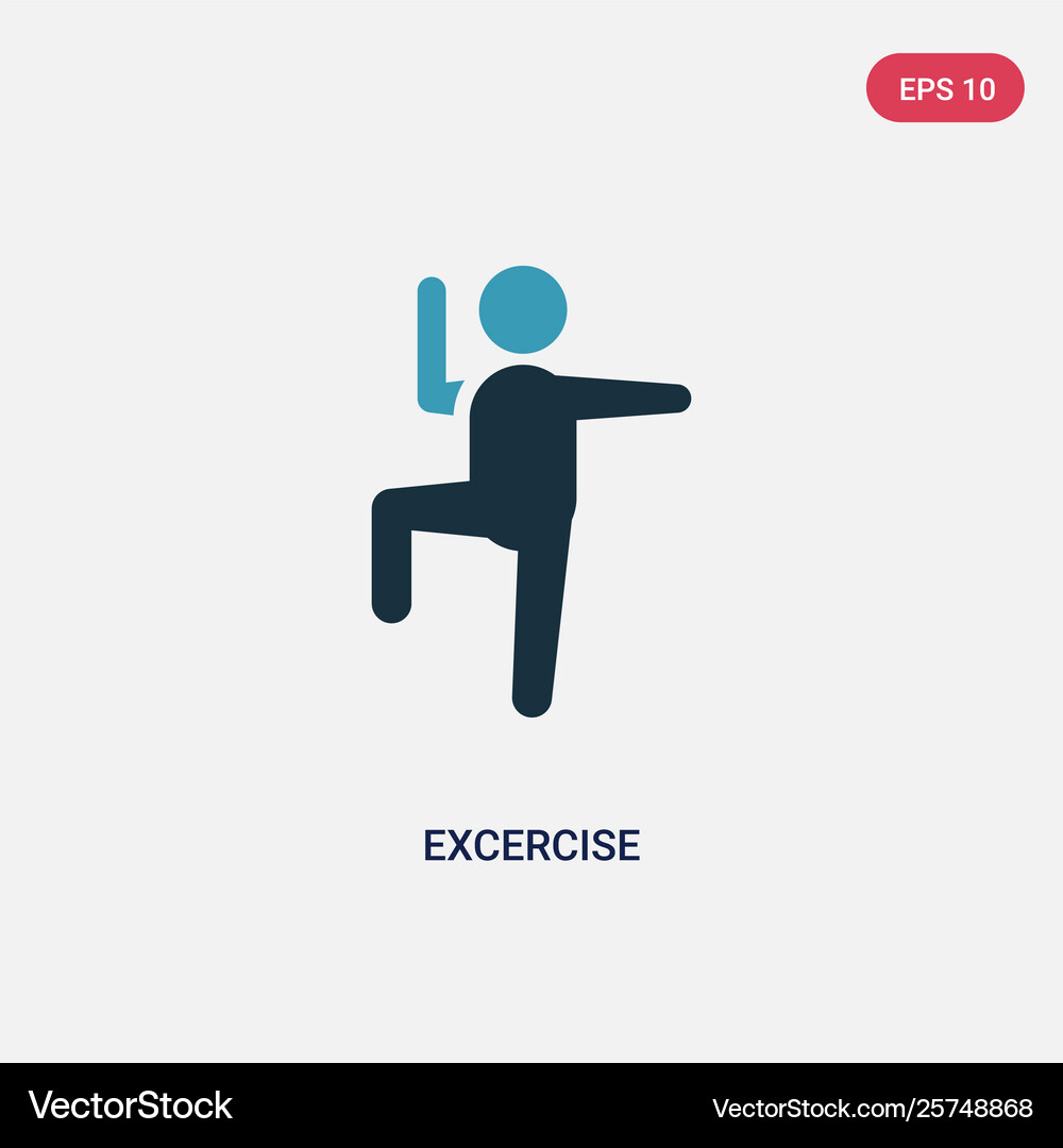 Two color exercise icon from sports concept Vector Image
