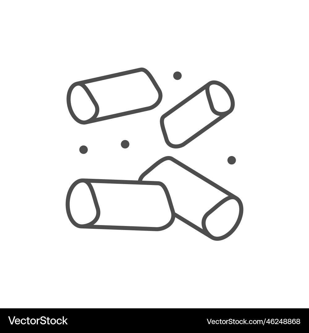 Wood pellets line outline icon Royalty Free Vector Image