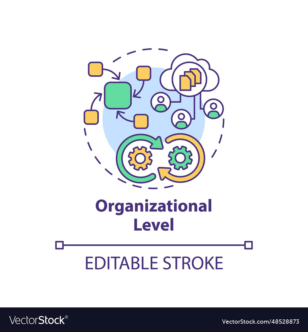 2d Customizable Thin Line Icon Organizational Vector Image