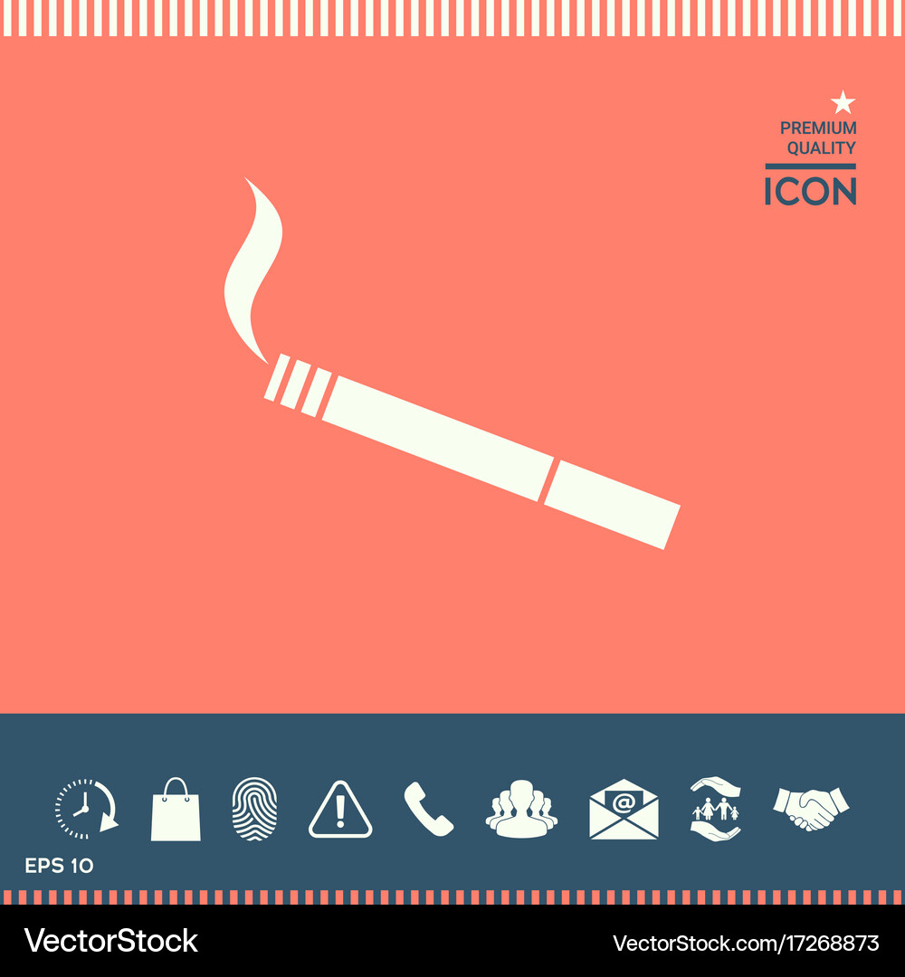 Cigarette icon Royalty Free Vector Image - VectorStock