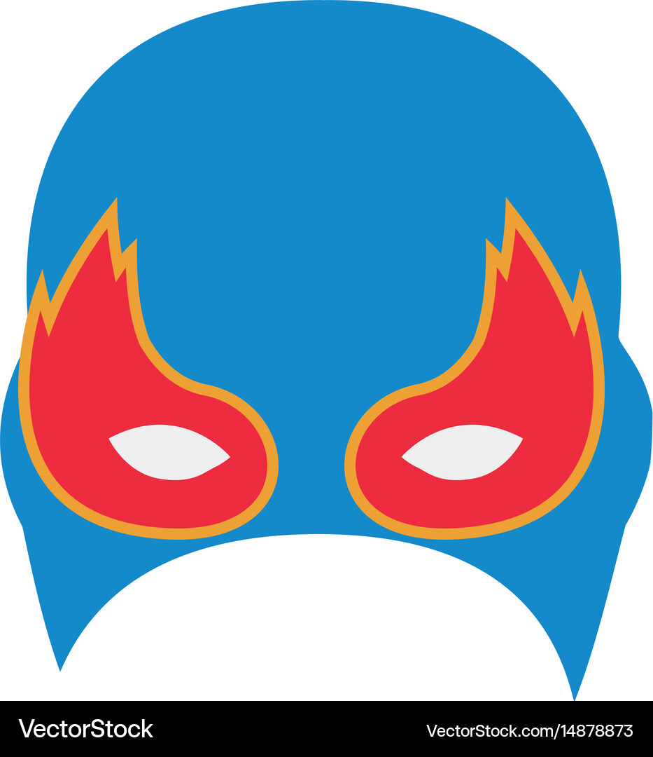 Colorful silhouette with festive half mask Vector Image