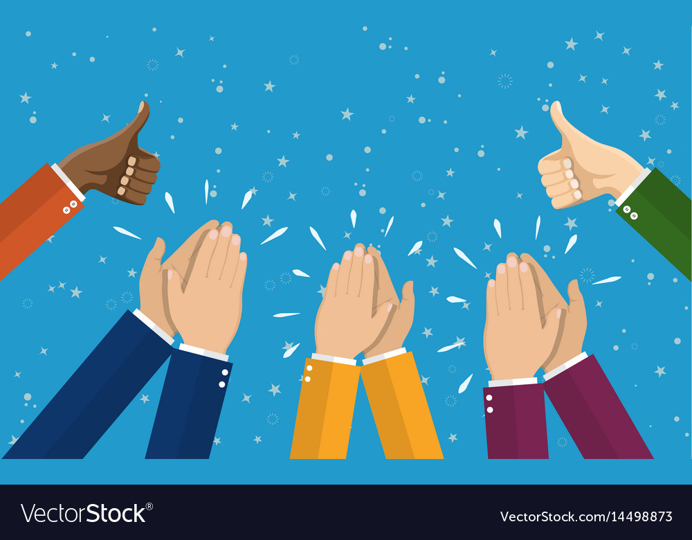 Human hands clapping applaud Royalty Free Vector Image