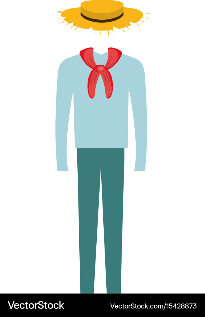 Male typical farmer costume icon Royalty Free Vector Image