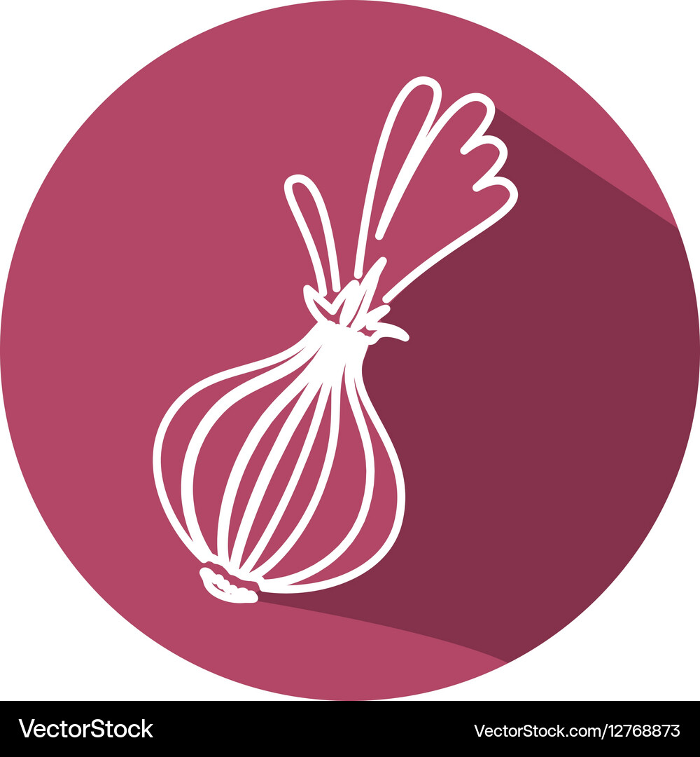Onion fresh vegetable icon Royalty Free Vector Image