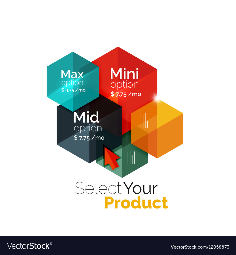 Option select template Royalty Free Vector Image