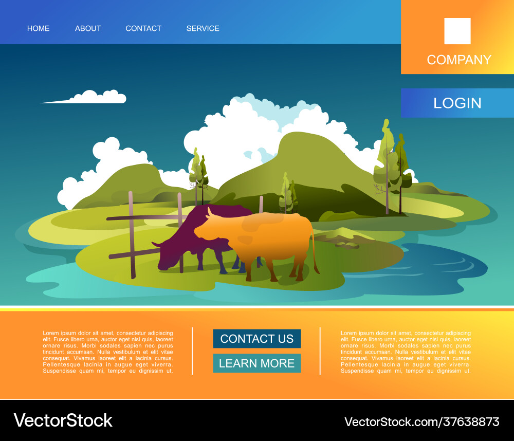 Rural landscape summer ecologically clean pastures