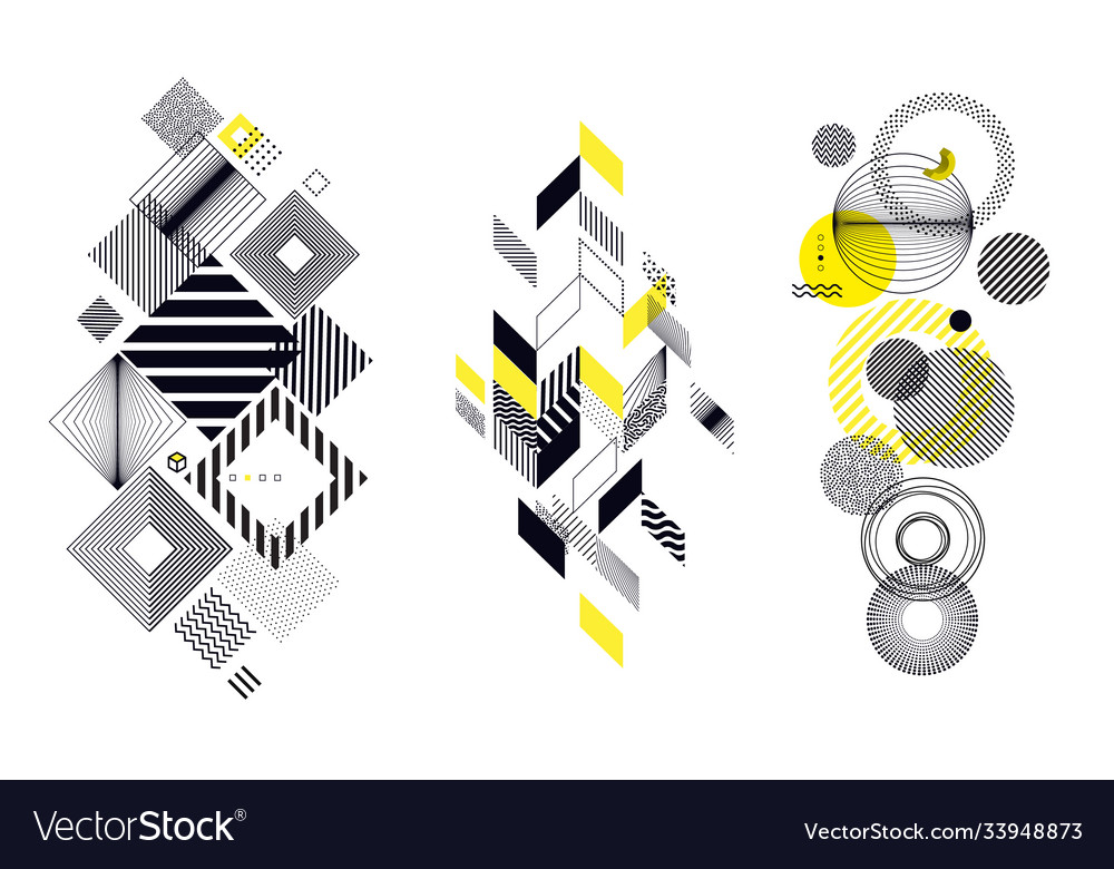 Set modern abstract elements Royalty Free Vector Image