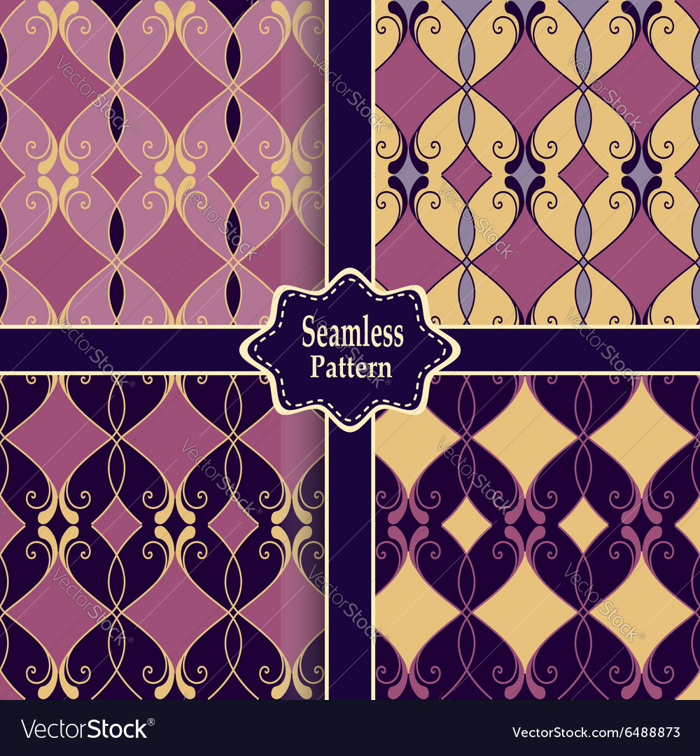 Set of seamless colorful patterns Royalty Free Vector Image