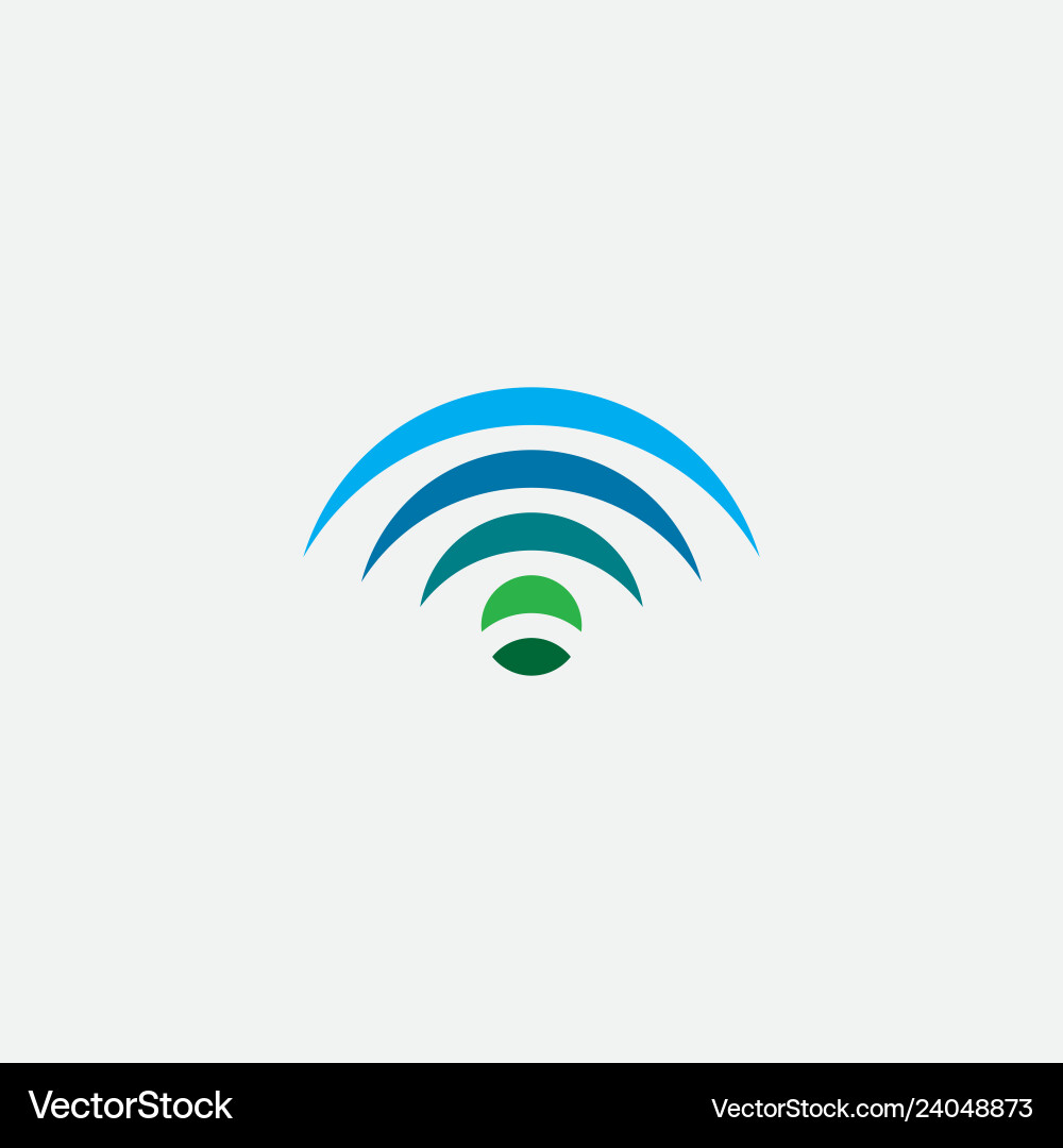 Wifi logo design element icon Royalty Free Vector Image