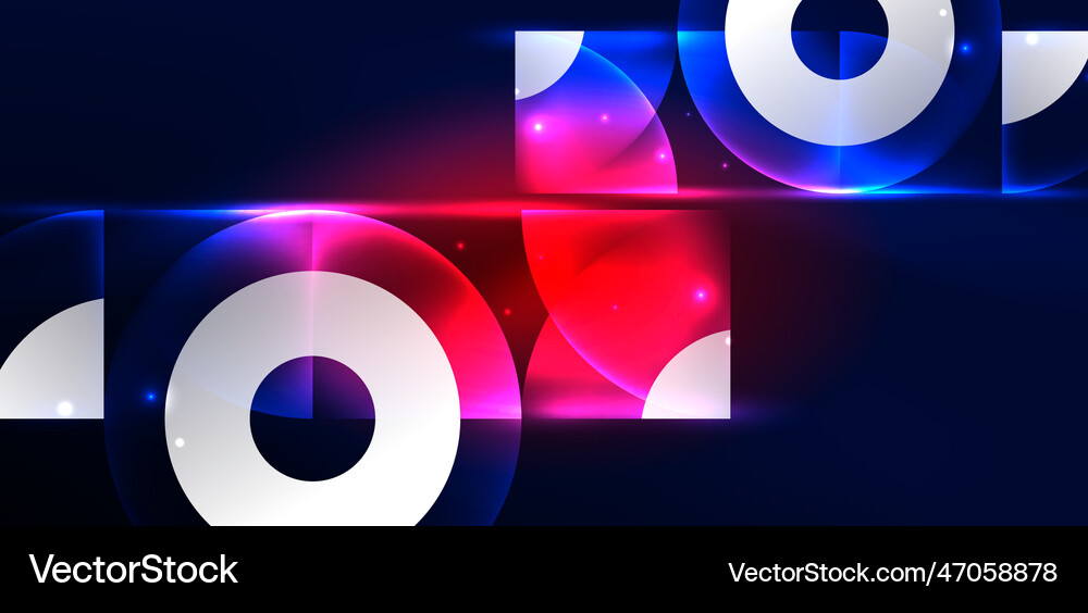 Abstract background shiny glowing neon color round