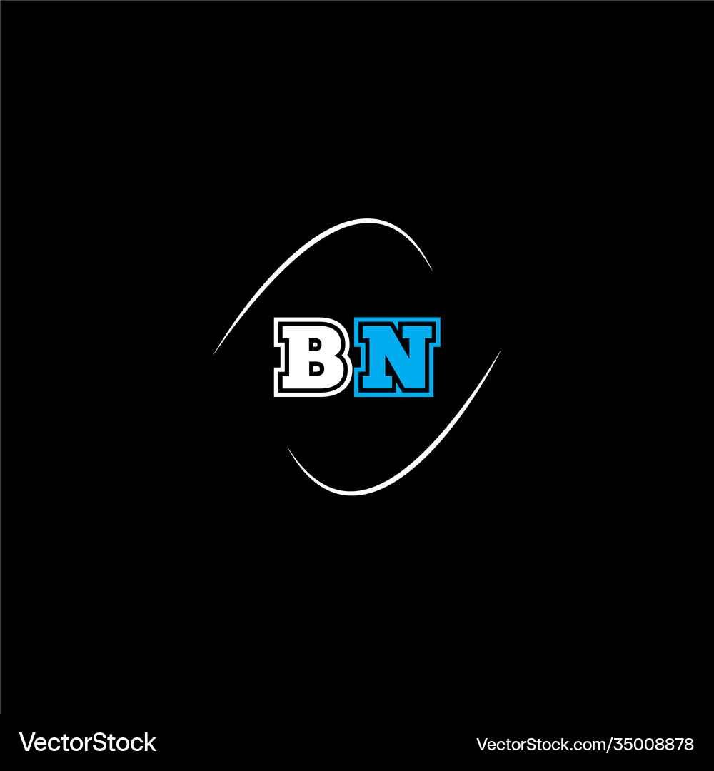 B n letter logo creative design on black color Vector Image