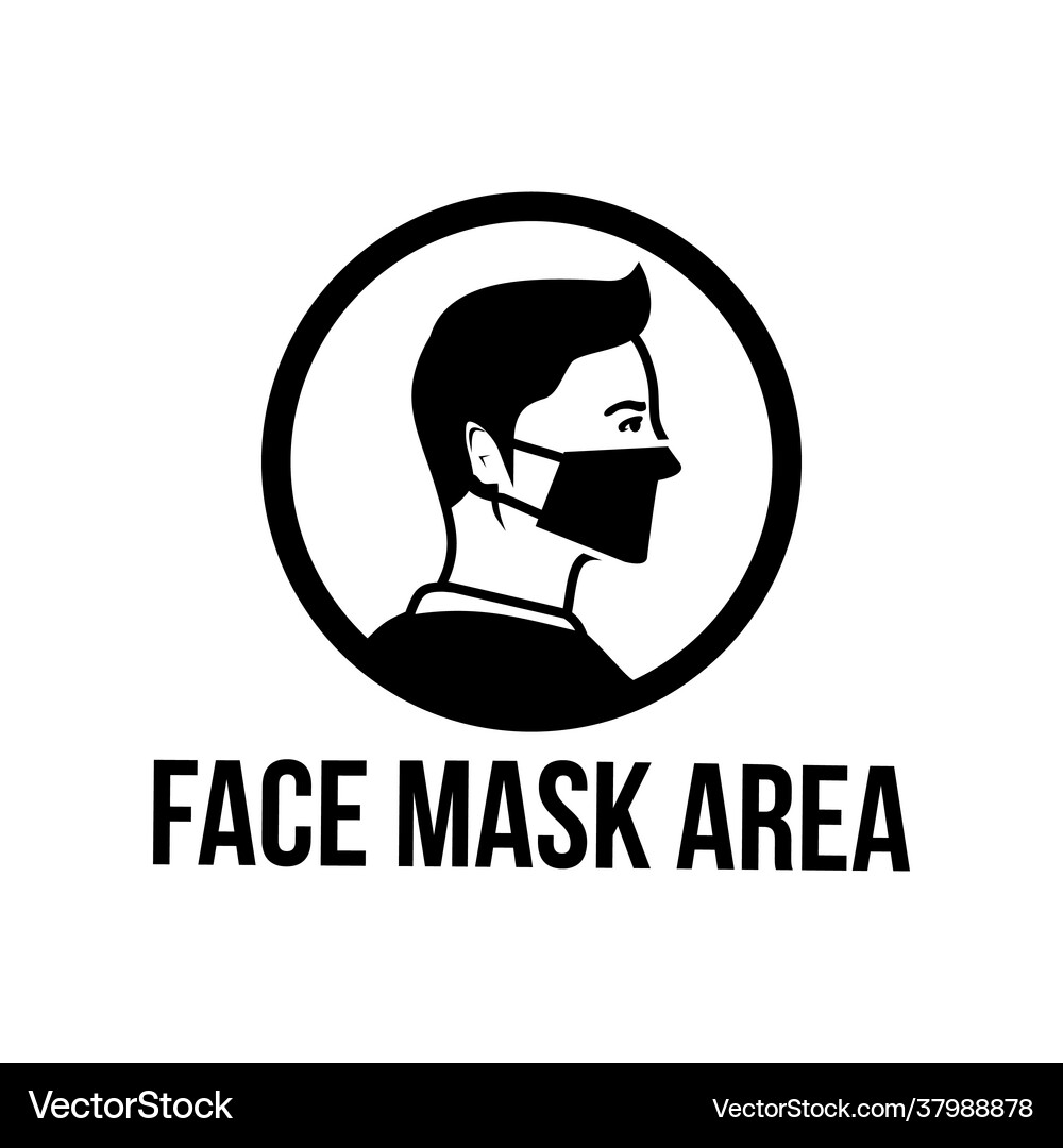 Black and white area mask Royalty Free Vector Image