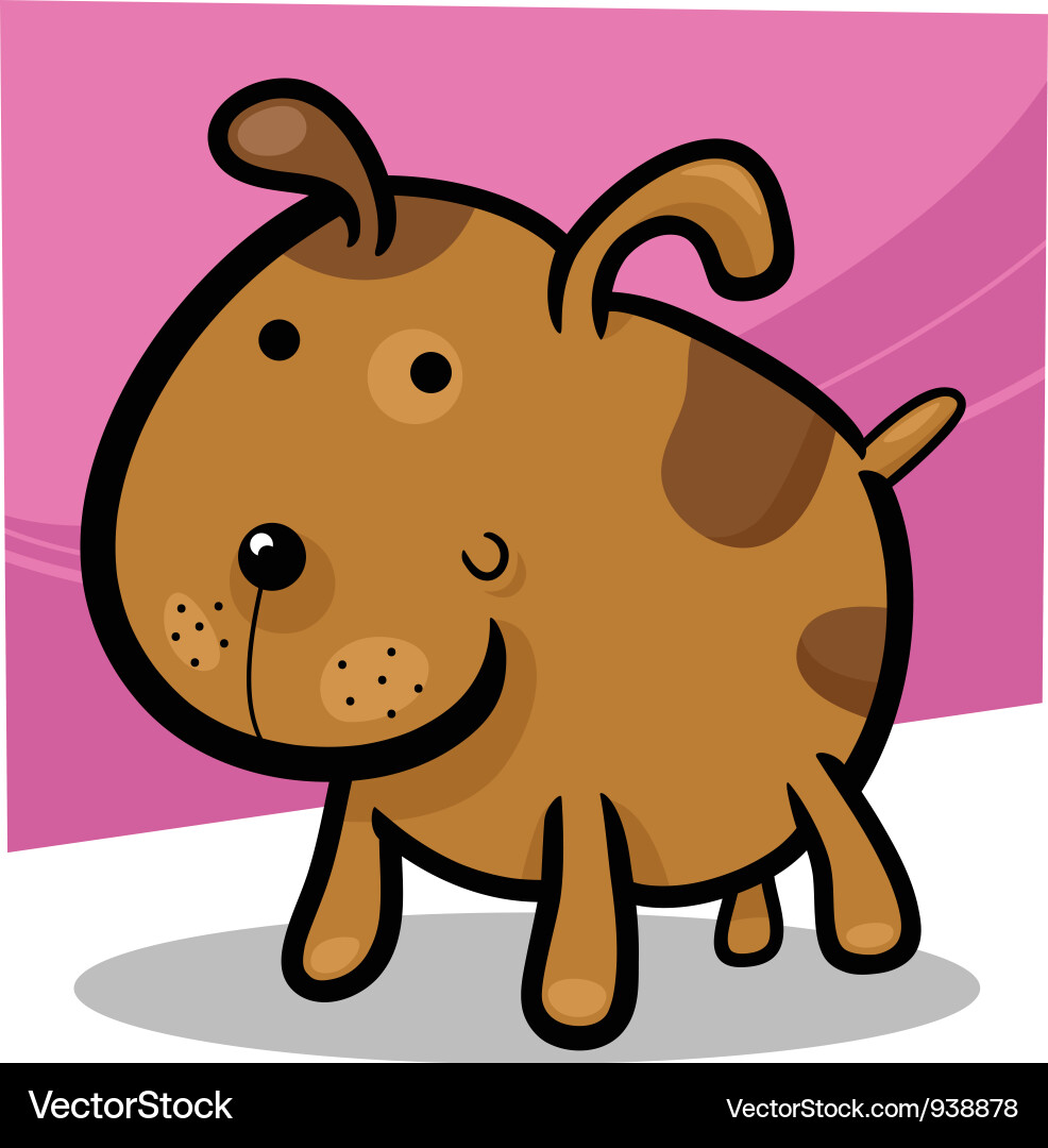 Cartoon cute spotted dog Royalty Free Vector Image