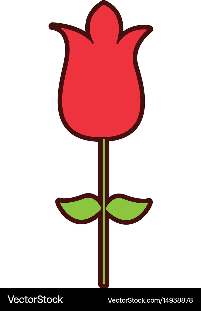 Cute rose garden isolated icon Royalty Free Vector Image