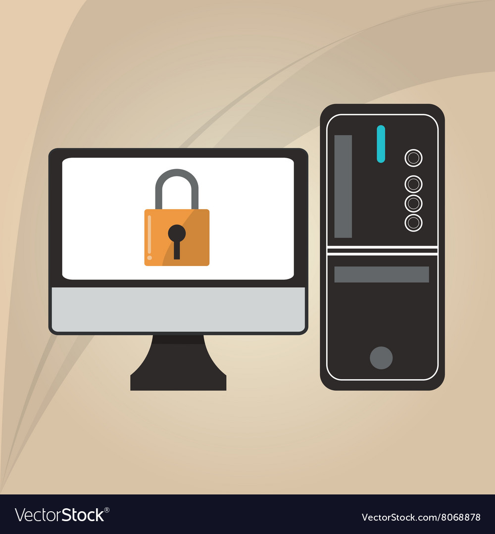 Cyber security antivirus design Royalty Free Vector Image