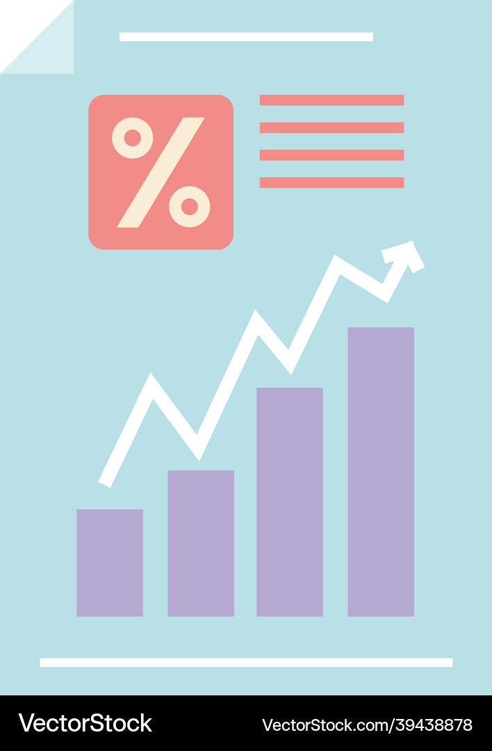 Financial report and interest Royalty Free Vector Image
