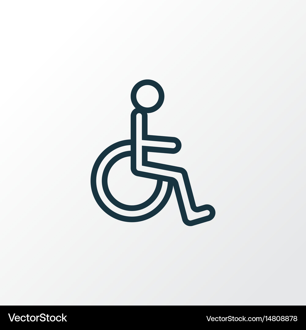 Handicapped outline symbol premium quality Vector Image