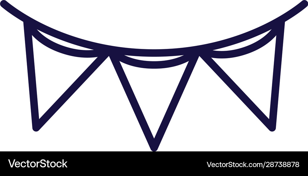 Isolated party banner pennant design Royalty Free Vector