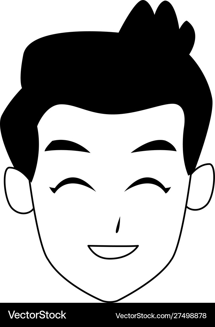 Man laughing cartoon icon flat design Royalty Free Vector