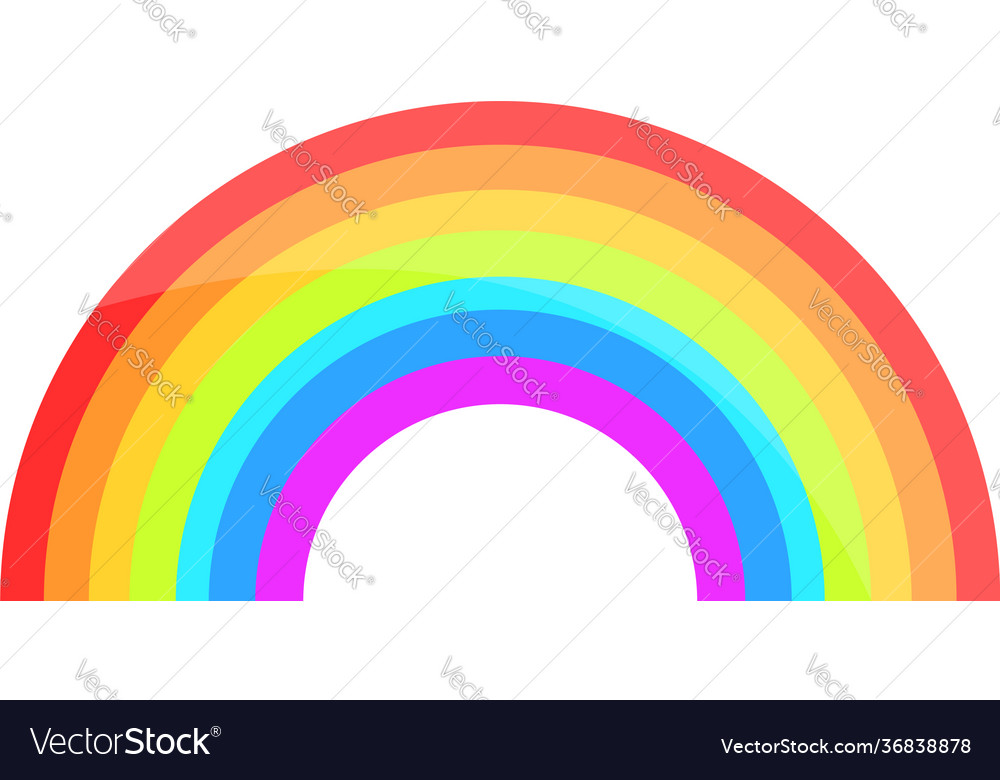 Rainbow icon cartoon style Royalty Free Vector Image