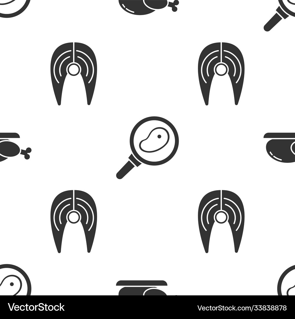 Set roasted turkey or chicken steak meat Vector Image