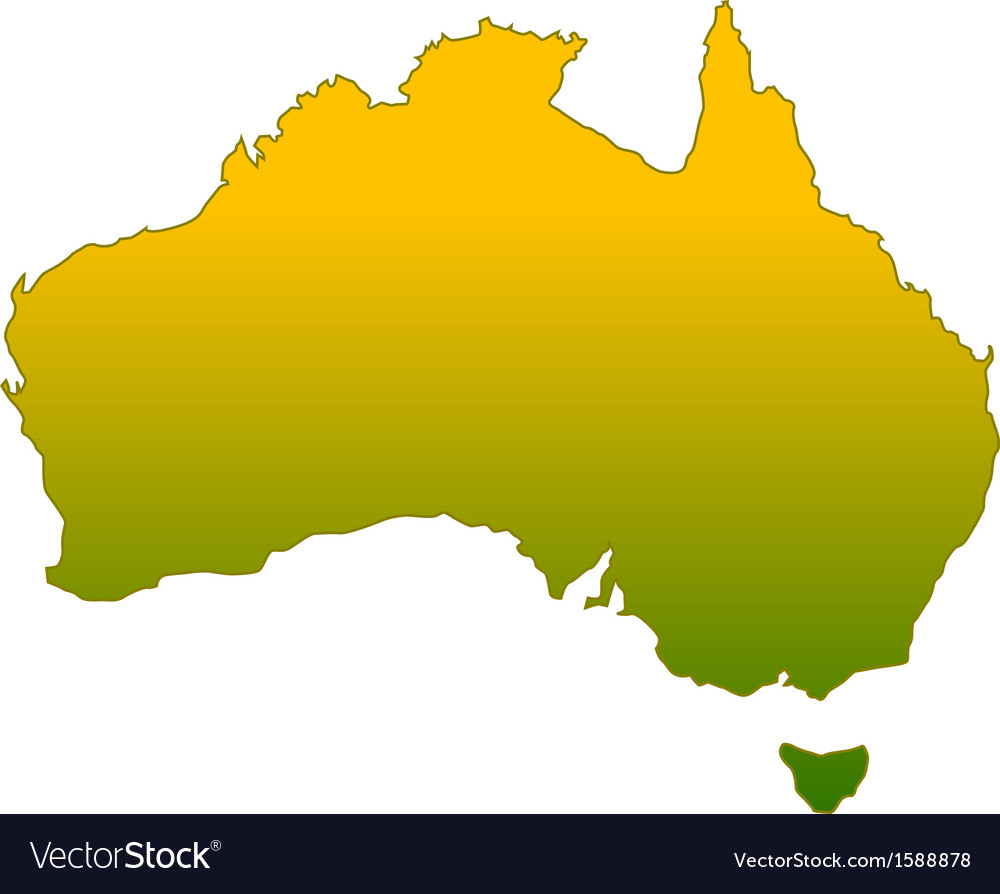 Silhouette of australia Royalty Free Vector Image