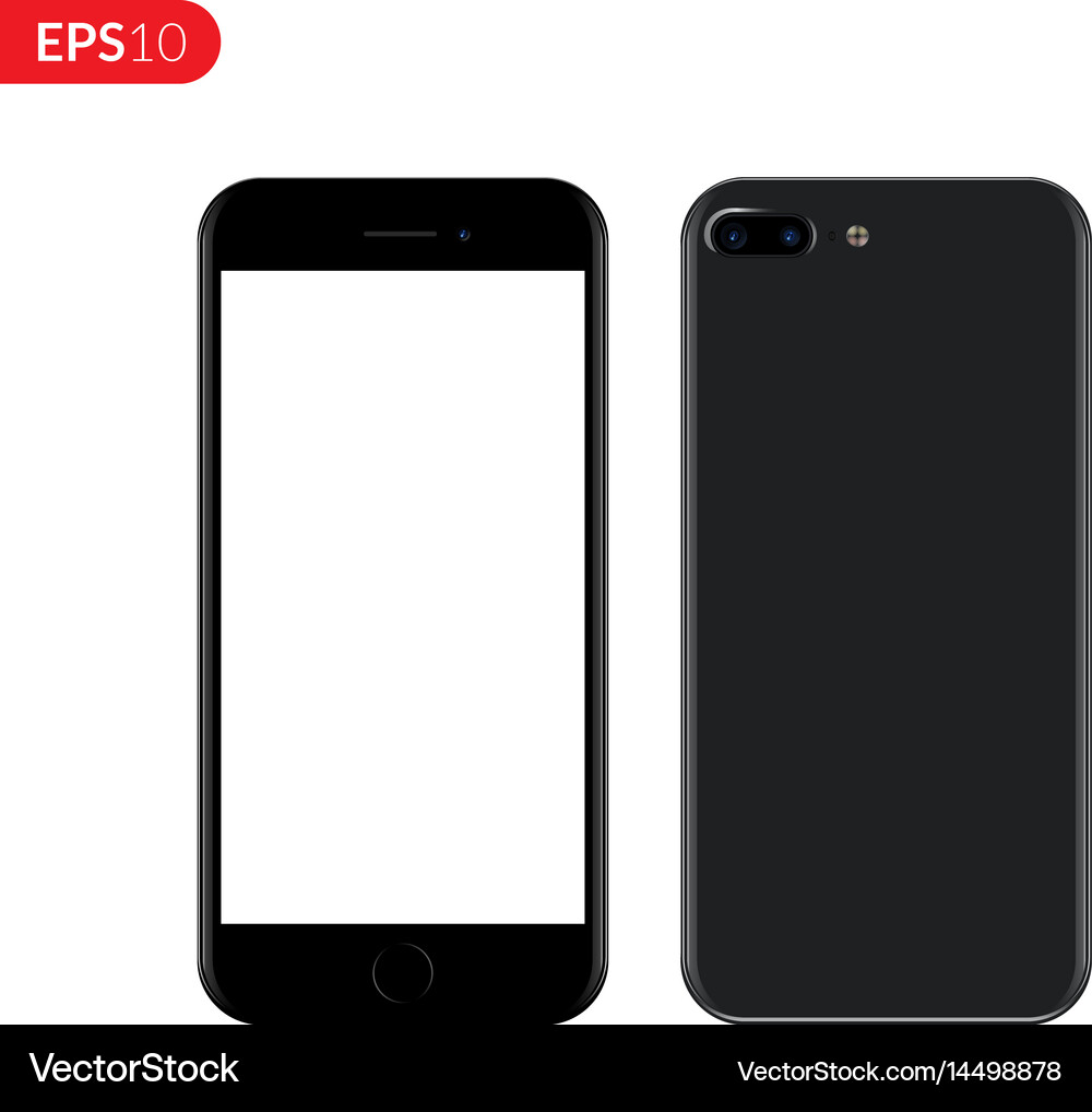 Smartphone mobile phone grey color mockup Vector Image