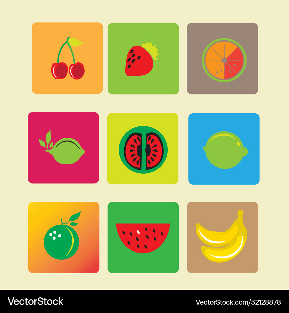 Symbol setsymbol icon for overview Royalty Free Vector Image