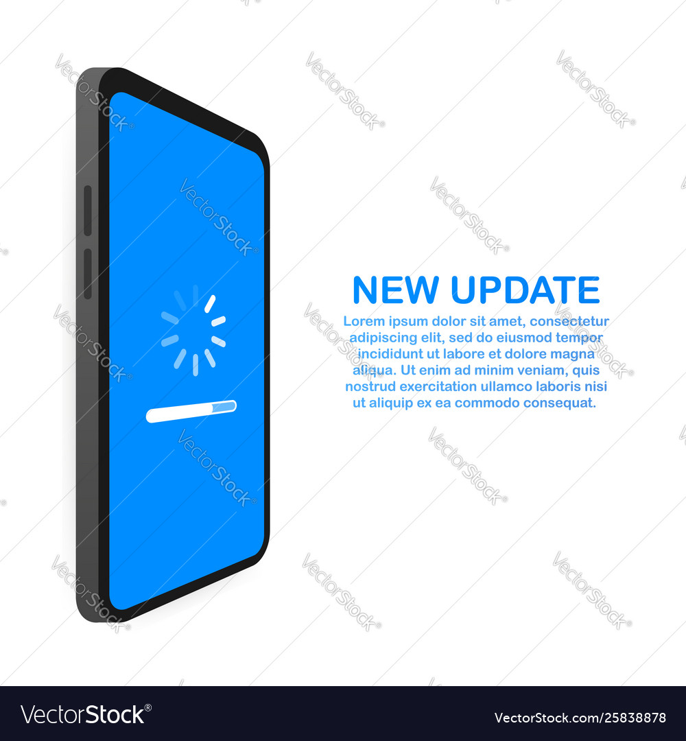 System software update data update or synchronize Vector Image