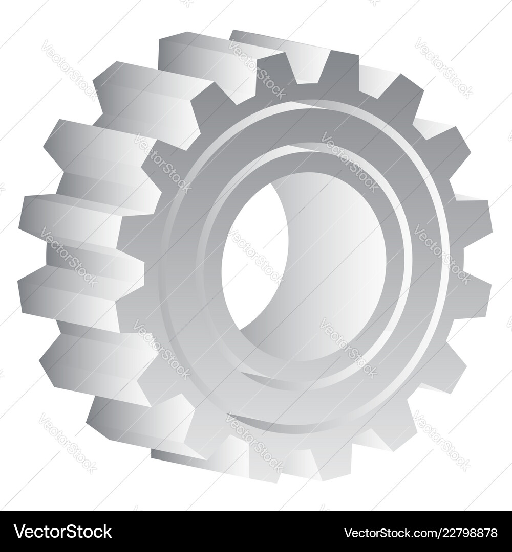 Various gear wheel rack wheel graphics mechanics Vector Image