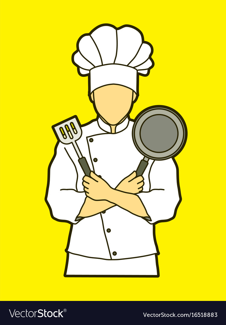 Chef Cook Standing Crossed Arms Royalty Free Vector Image chef-cook-standing-crossed-arms-royalty-free-vector-image