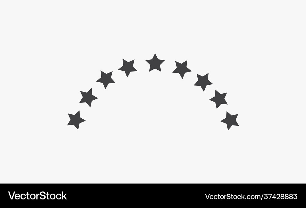 Curved star icon isolated on white background Vector Image