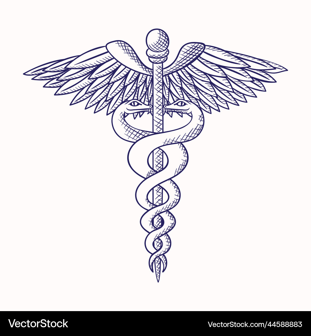 Hand drawn medical symbol Royalty Free Vector Image