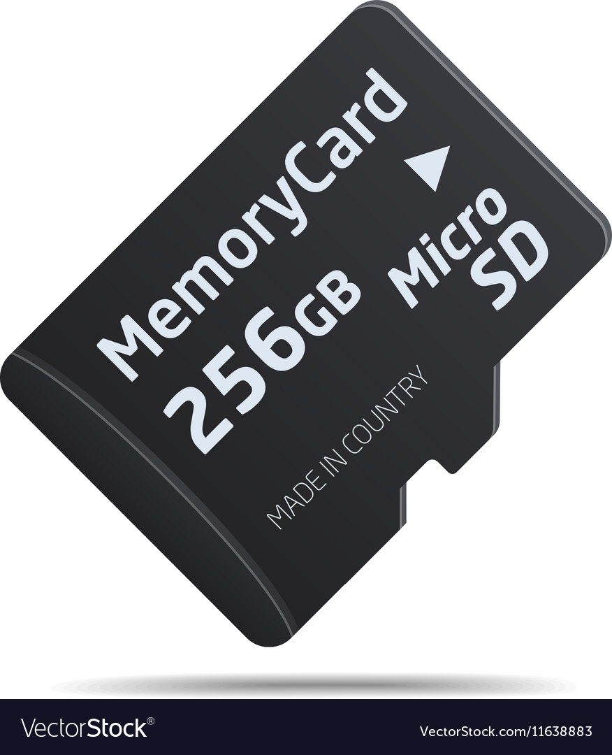 Micro sd memory card Royalty Free Vector Image