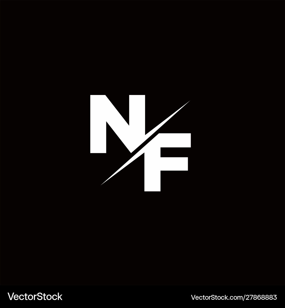 Nf logo letter monogram slash with modern logo Vector Image
